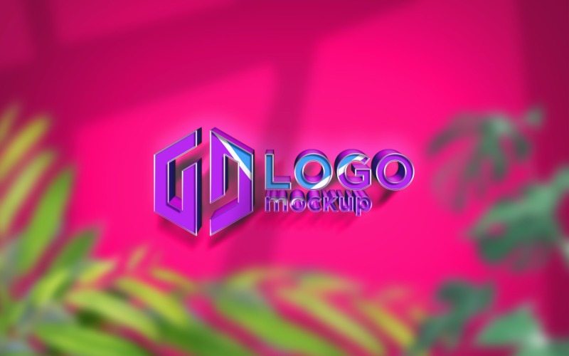 Blue Purple Logo Mockup Template #401401 - TemplateMonster