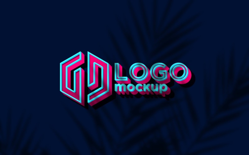 Pink Extrude Logo Mockup Template #401484 - TemplateMonster