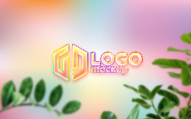 Candy Color Logo Mockup Template 01 #401504 - TemplateMonster