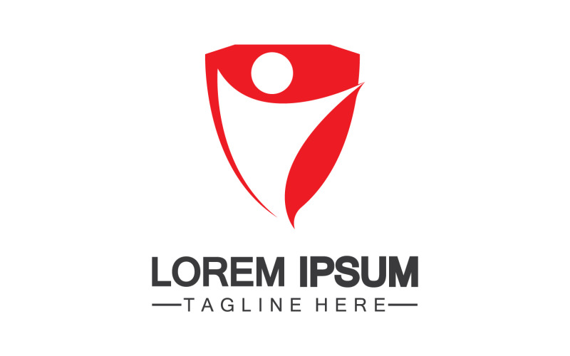 Security shield people success logo v9 - TemplateMonster