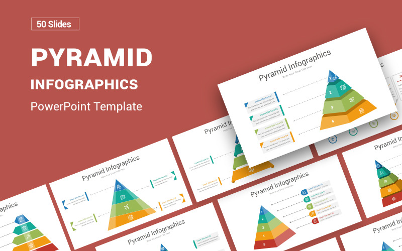 Pyramide - Diagrammes du modèle PowerPoint d'infographie