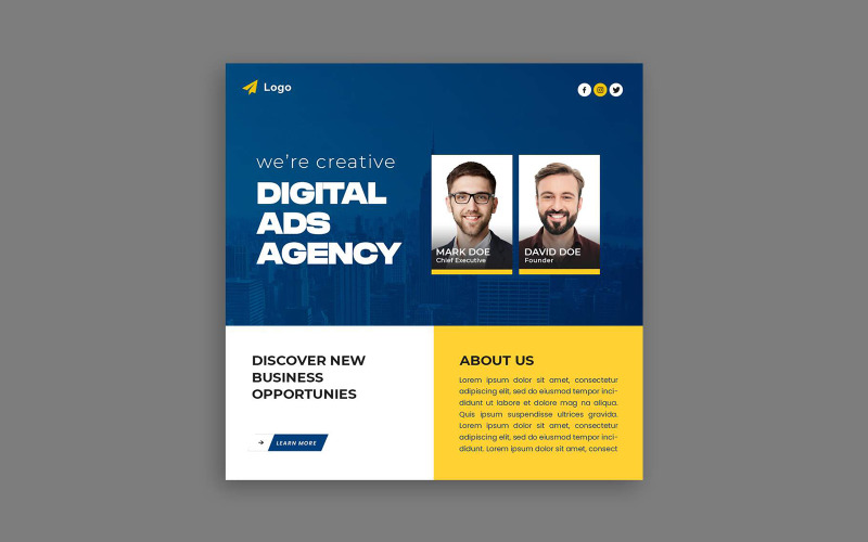 Digital Marketing Agency Social Media Ad Post Template