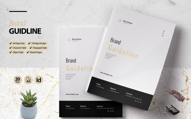 Brand Guideline - 20 Pages Design Template - TemplateMonster