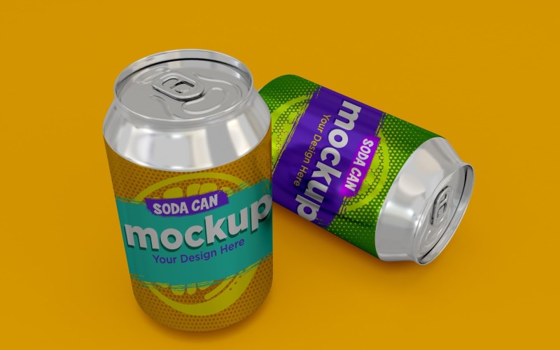 Aluminum Can Mockup Design #402238 - TemplateMonster