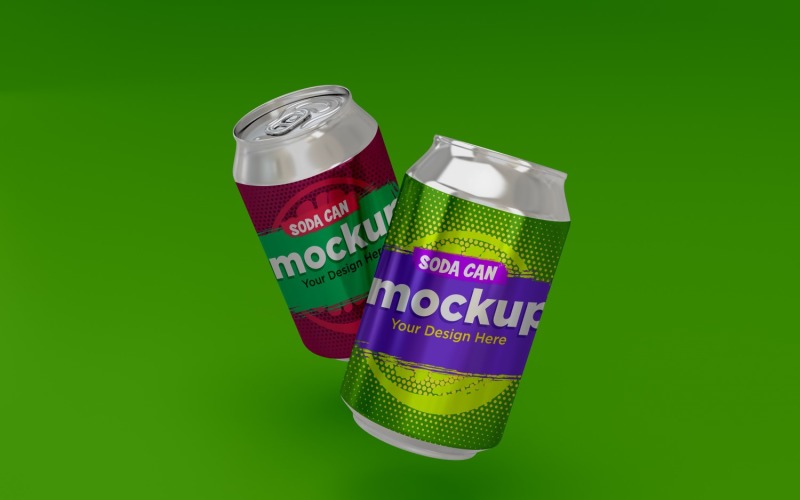 Metal Can Mockup Design 04 #402220 - TemplateMonster