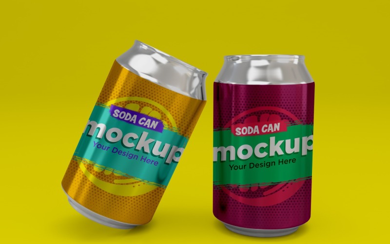 Round Tall Tin Can Packaging Mockup 01 - TemplateMonster