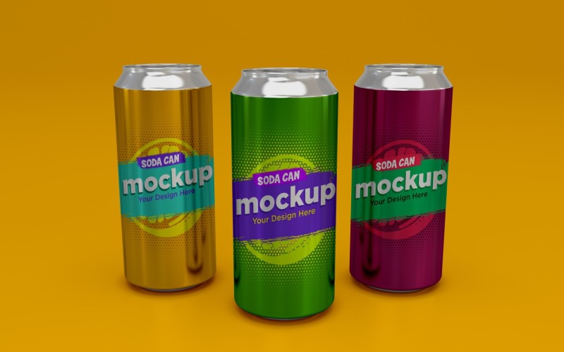 Round Tall Tin Can Packaging Mockup 02 - TemplateMonster