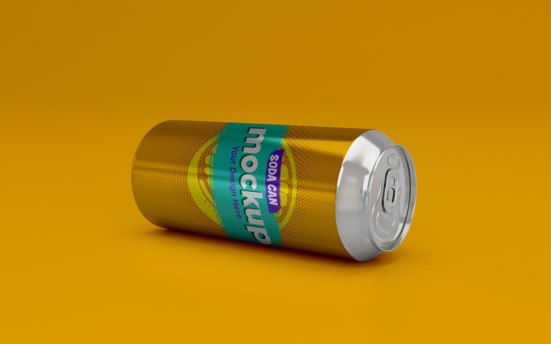 Round Tall Tin Can Packaging Mockup 03 - TemplateMonster