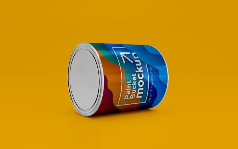 Steel Paint Bucket Container packaging mockup 02