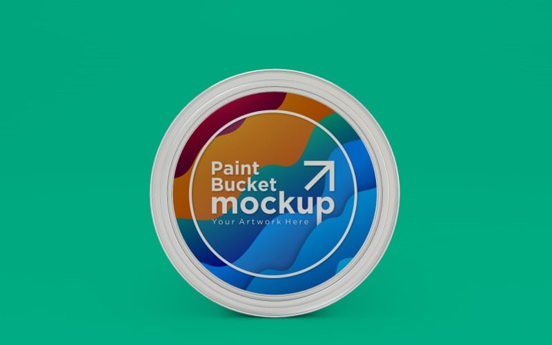 Steel Paint Bucket Container packaging mockup 11