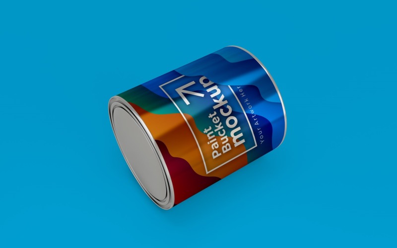 Steel Paint Bucket Container packaging mockup 13
