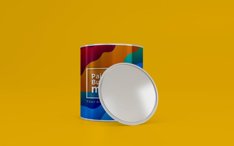 Steel Paint Bucket Container packaging mockup 27