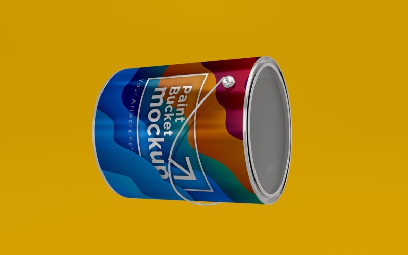 Steel Paint Bucket Container packaging mockup 57