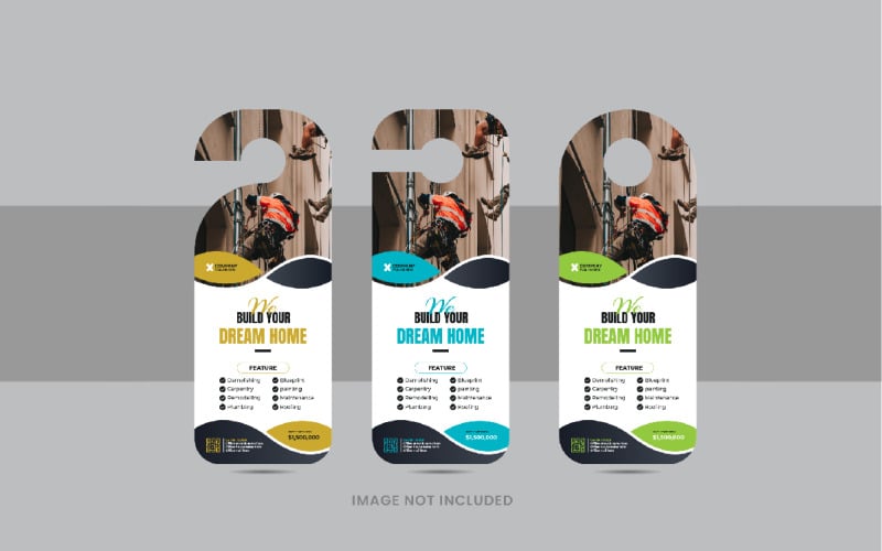 Modèle de conception d'accroche-porte de construction ou de rénovation ...