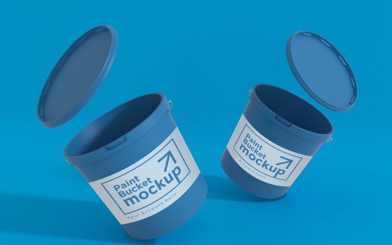 Plastic Paint Bucket Container packaging mockup 30