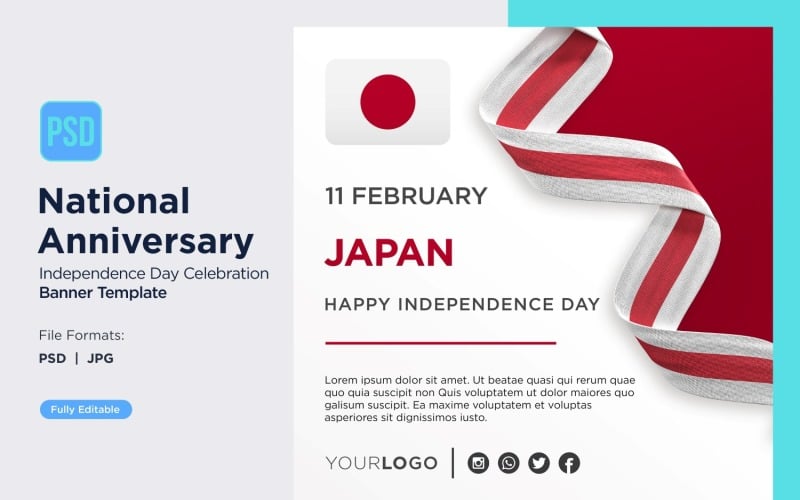 Japan National Day Celebration Banner - TemplateMonster