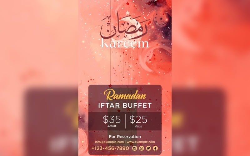 Ramadan Iftar Buffet Poster Design Template 116