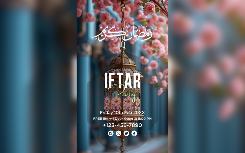 Ramadan Iftar Party Poster Design Template 62