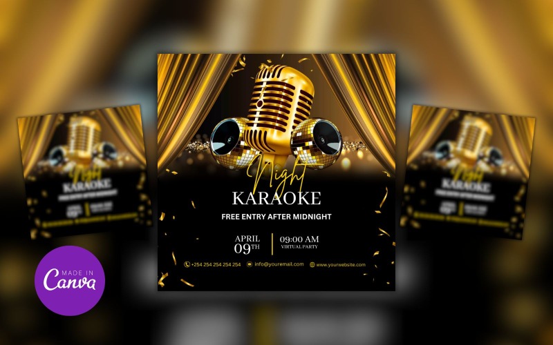Karaoke Night Event Design Template #403426 - TemplateMonster