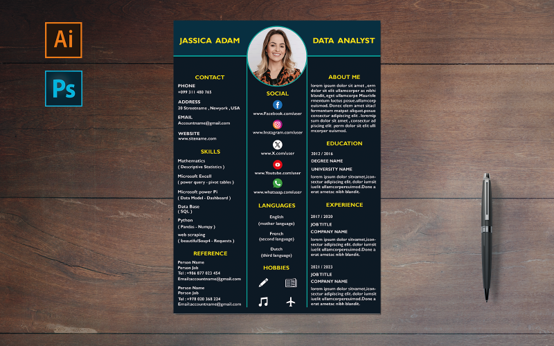 Data Analyst Resume Template #403517 - TemplateMonster
