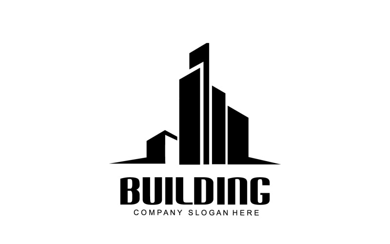 City Building Construction Logo Design V10 - TemplateMonster
