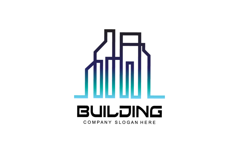 City Building Construction Logo Design V2 - TemplateMonster