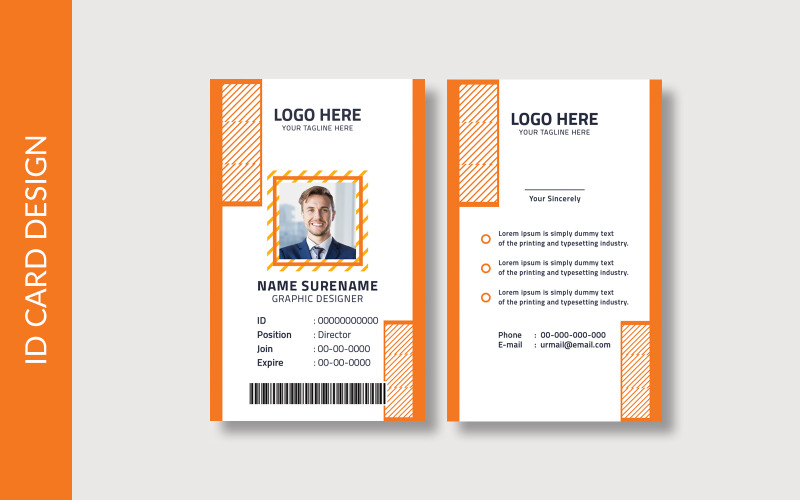 Corporate Id Card Template Design Psd - TemplateMonster