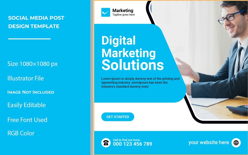 Social Media Posts Template Design 1 - TemplateMonster