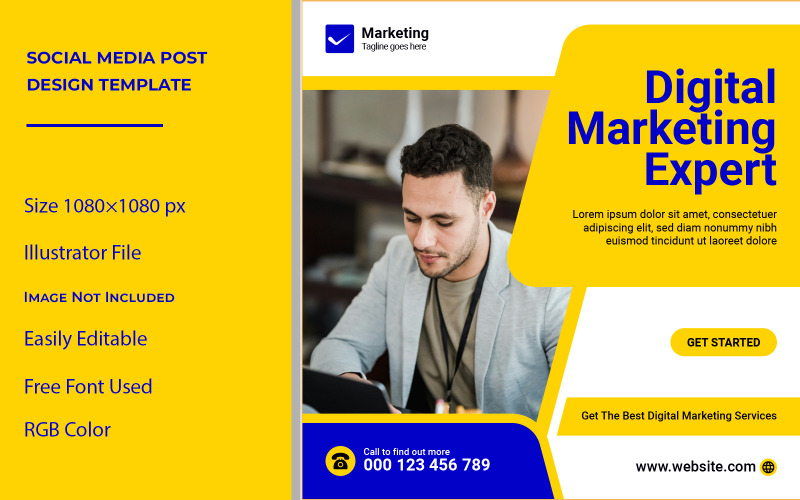 Social Media Posts Template Design 2 - TemplateMonster