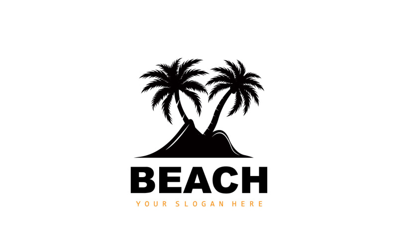 Palmen Strand Und Logo