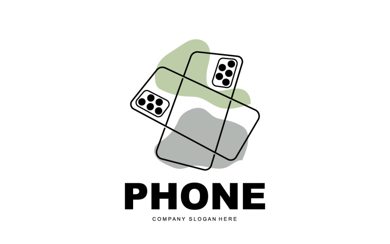 Akıllı Telefon Logo Vektör Modern Telefon TasarımıV29