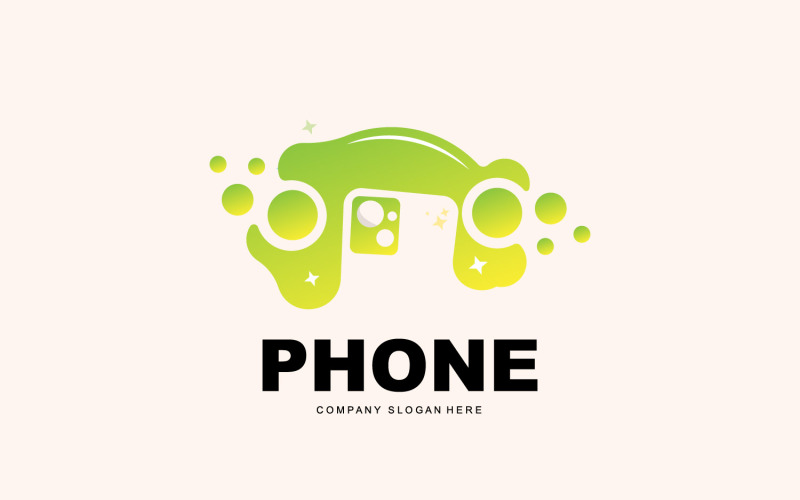 Design de telefone moderno vetorial de logotipo de smartphone V1