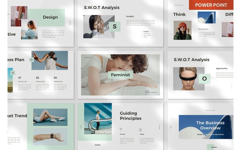 Feminist Minimal PowerPoint Presentation Templates