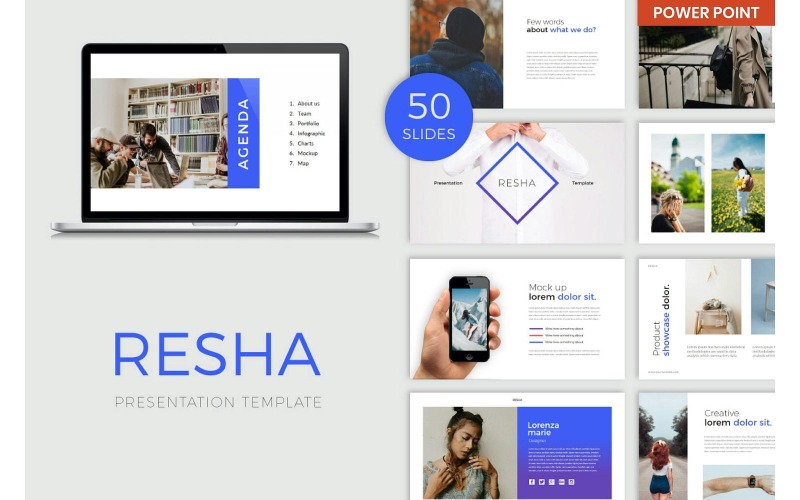 Resha PowerPoint-Präsentationsvorlagen - TemplateMonster