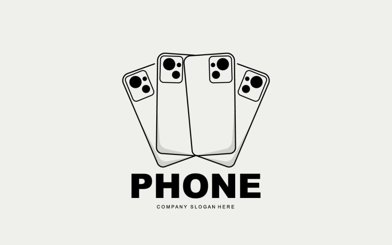 Smartphone Logo Vector Teléfono Moderno DesignV4