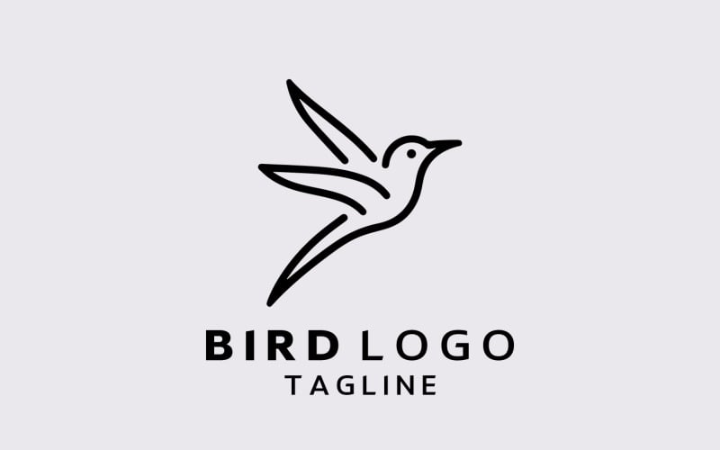 Modèle de conception de logo d'oiseau V1