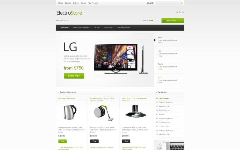 Electro Store PrestaShop Theme #40562 - TemplateMonster