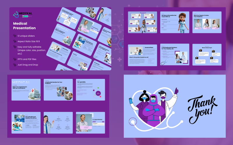 GRATUIT - Modèle de présentation Powerpoint Medykal Healthcare