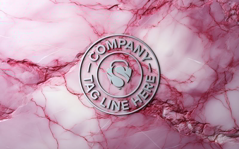 Logo mockup on marble texture #405237 - TemplateMonster
