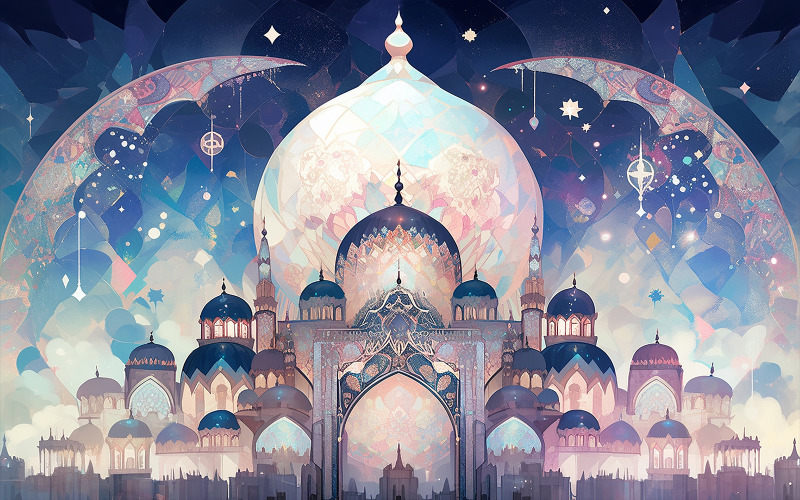 Mosquée background_mosque front background_luxury mosquée fond