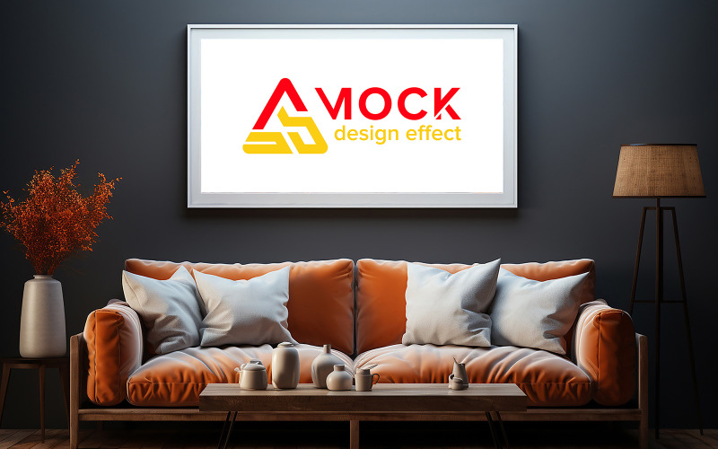 Wall frame logo mockup psd #405254 - TemplateMonster