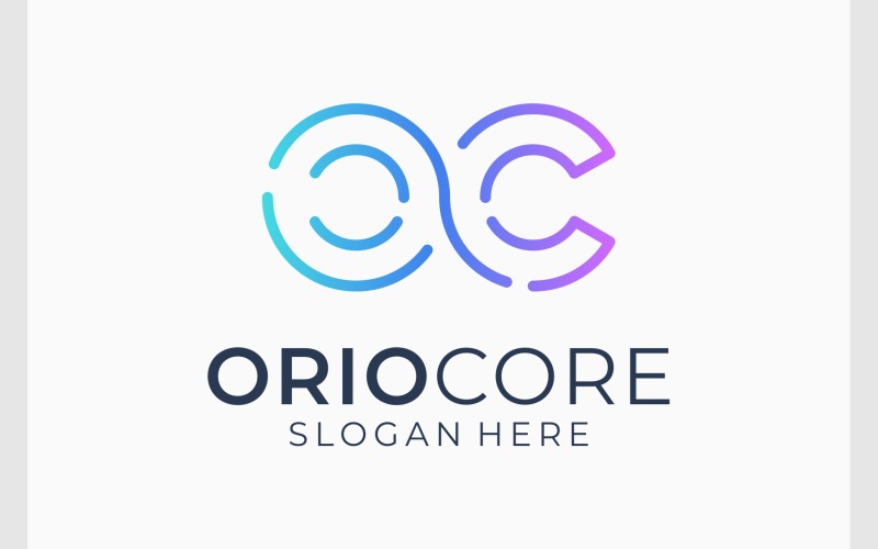 Letra OC Infinity Loop Logotipo Moderno - TemplateMonster