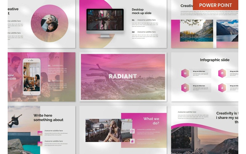 Modèles de présentation PowerPoint polyvalents et rayonnants