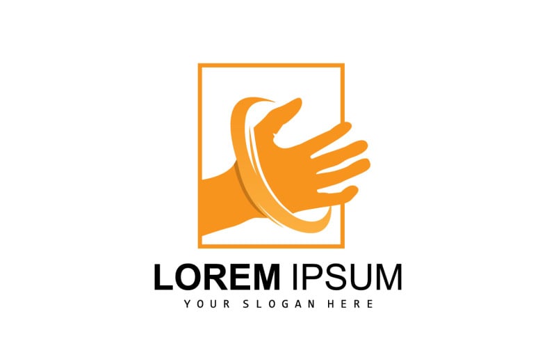 Hand Logo Teamwork Team Company DesignV14 - TemplateMonster