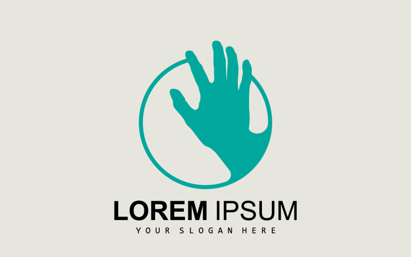 Hand Logo Teamwork Team Company DesignV5 - TemplateMonster