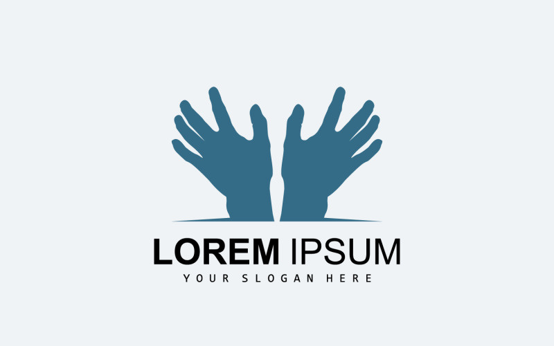 Hand Logo Teamwork Team Company DesignV6 - TemplateMonster