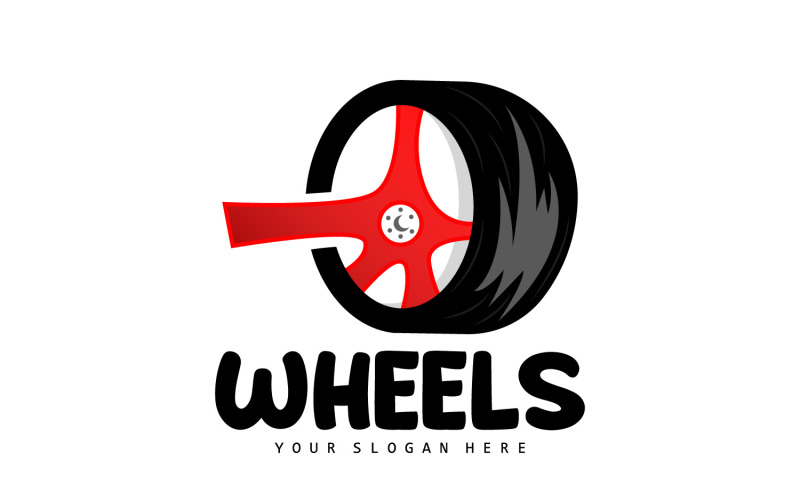 Vehicle Wheel Service Logo Automotive DesignV11