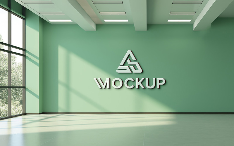 Realistic wall mockup psd #405965 - TemplateMonster