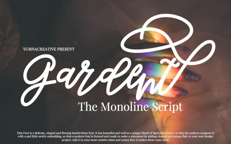 Gardent - Fuente de escritura Monoline - TemplateMonster