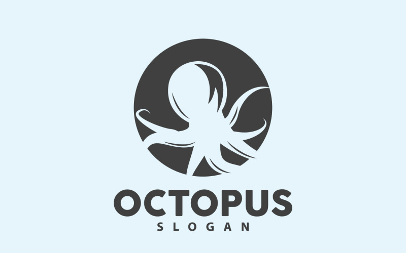 Octopus Logo Old Retro Vintage DesignV15 - TemplateMonster